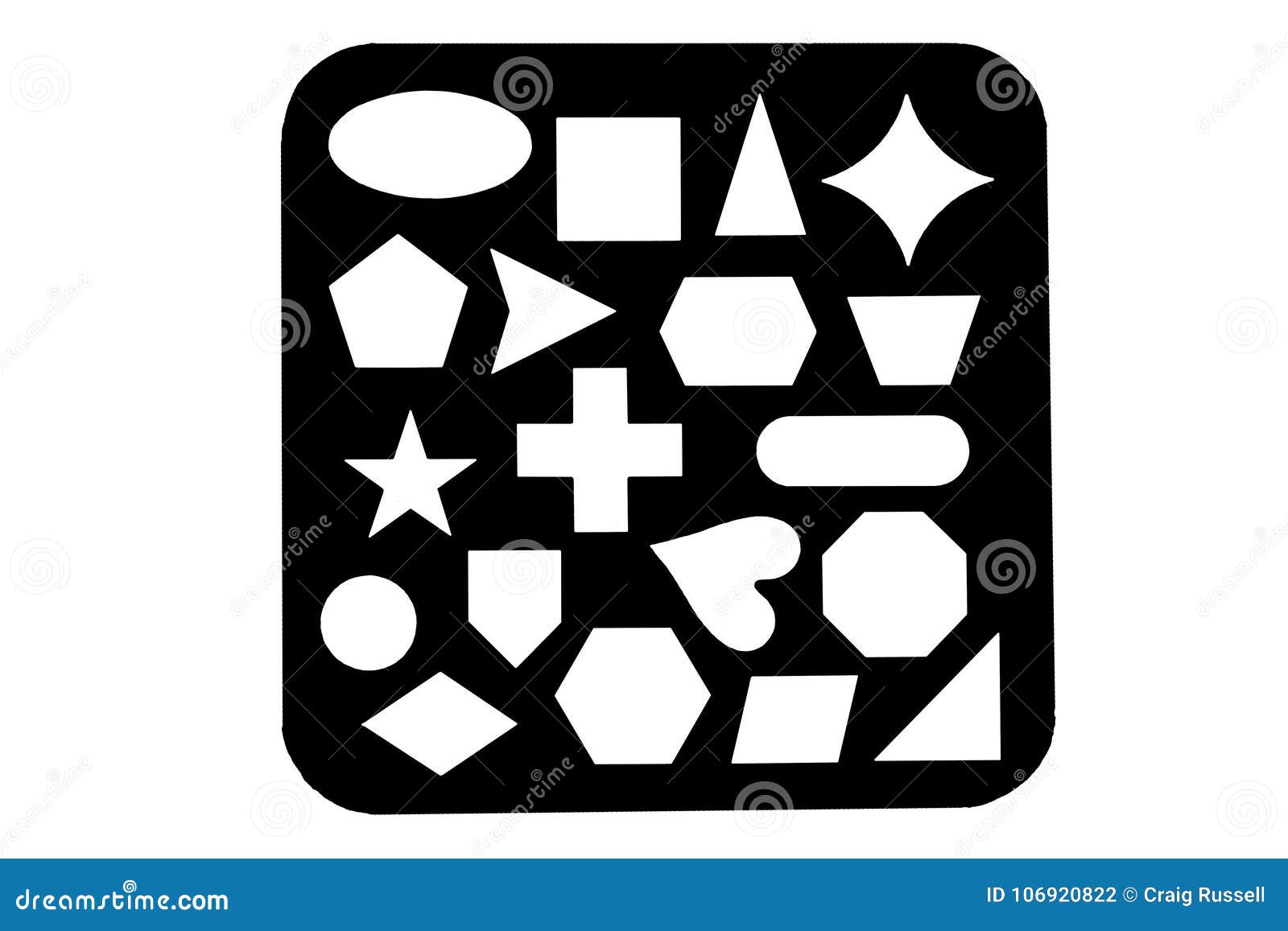 Various Stencil Shapes Royalty-Free Stock Photography | CartoonDealer ...