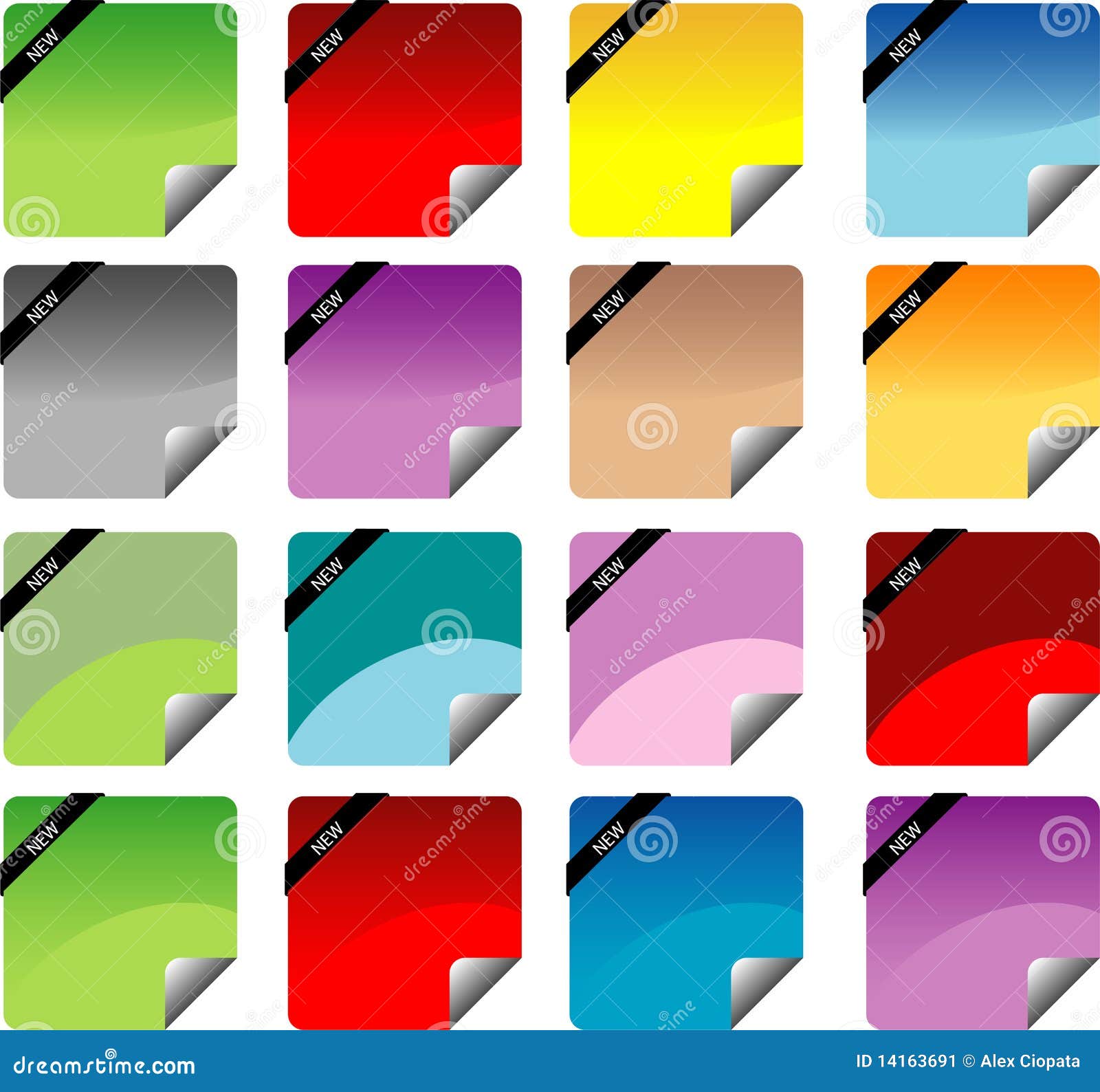 Various stickers stock vector. Illustration of curl, icons - 14163691
