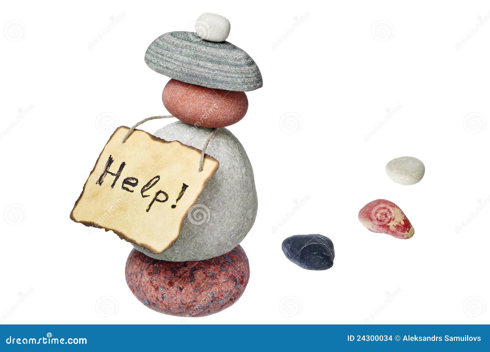 Various Stones and Old Note Paper Stock Photo - Image of grunge ...