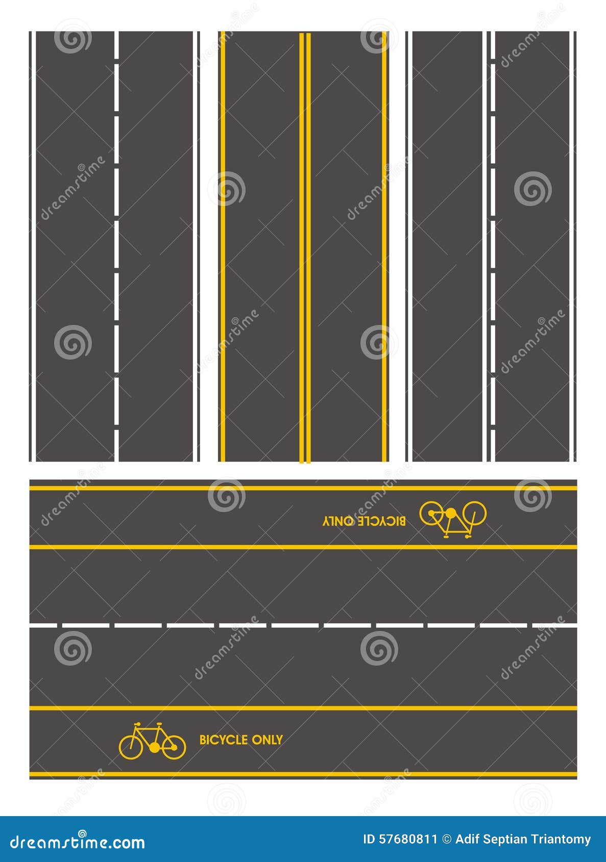 Various Street Line Illustration Stock Illustration - Illustration of ...