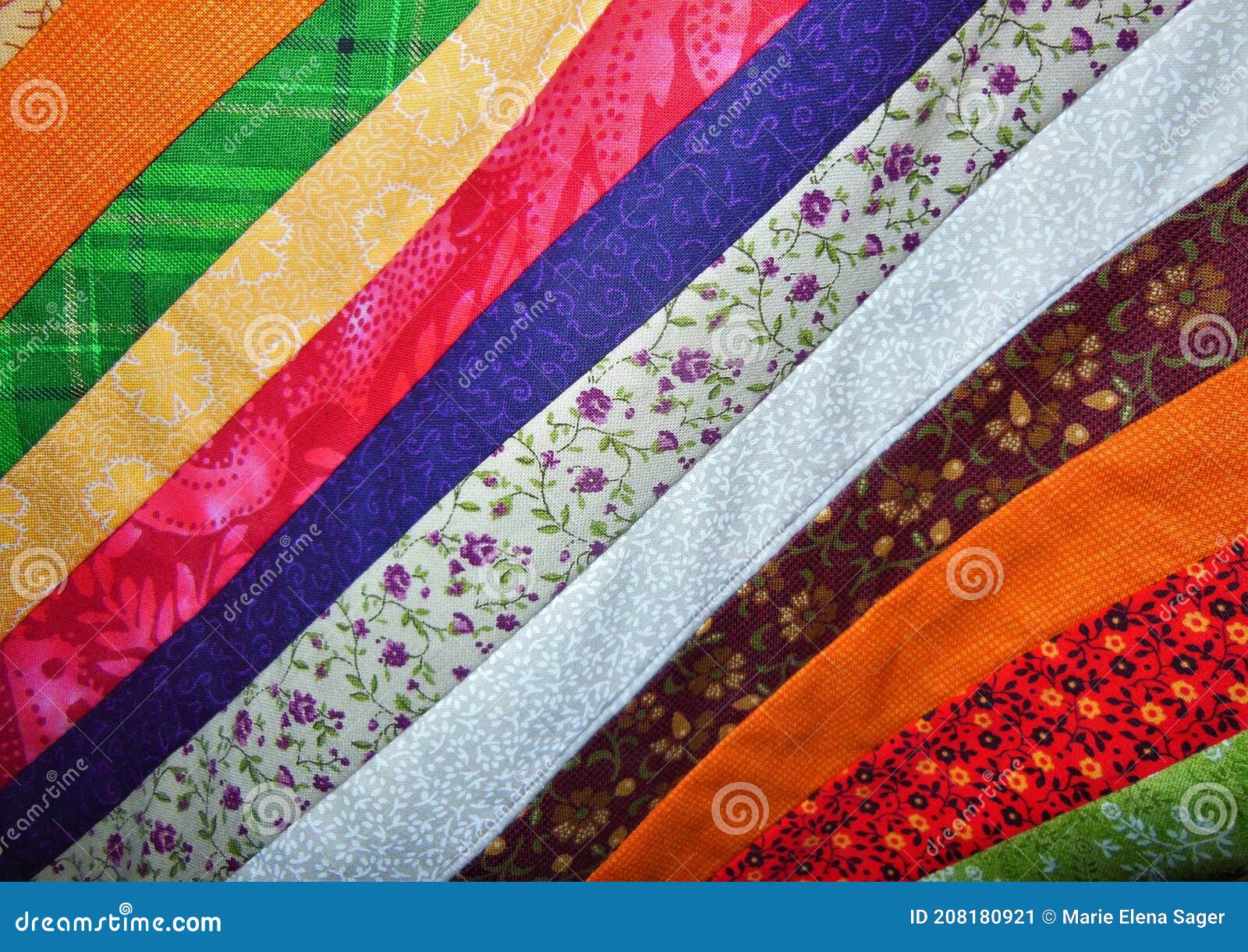 Various Strips of Fabric stock image. Image of color - 208180921