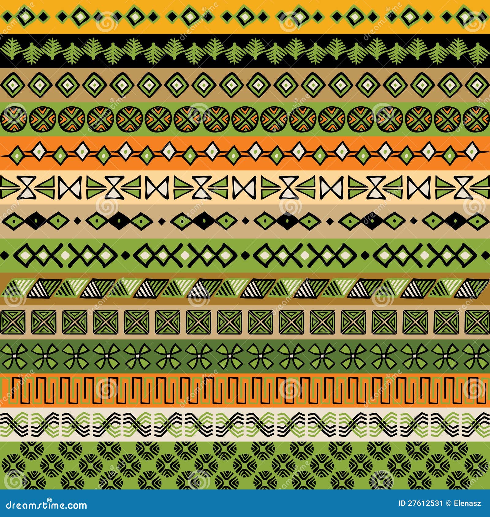 Various Strips Motifs Colored Stock Vector - Illustration of border ...