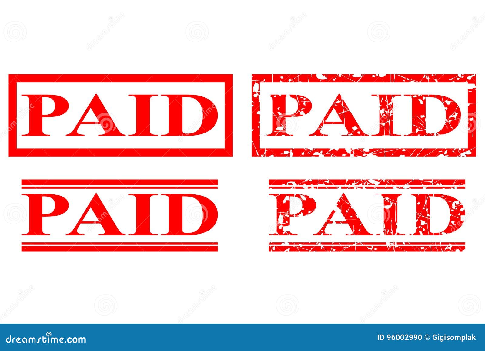 Rubber Paid In Full Watermark And Recursive Accept Tick Icon ...