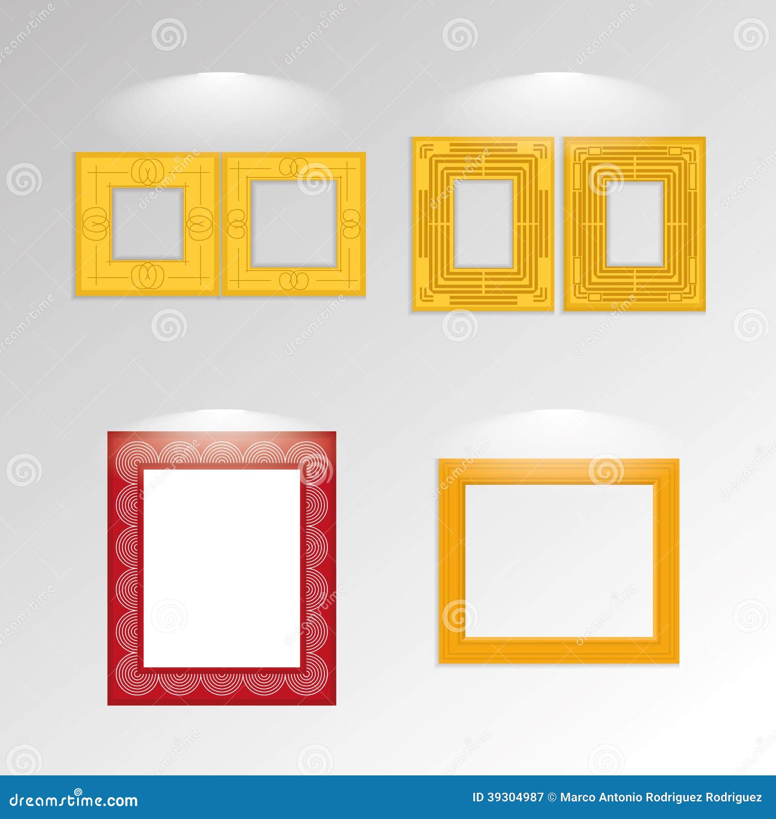 Various Stylish Framework Isolated on Background Stock Vector ...
