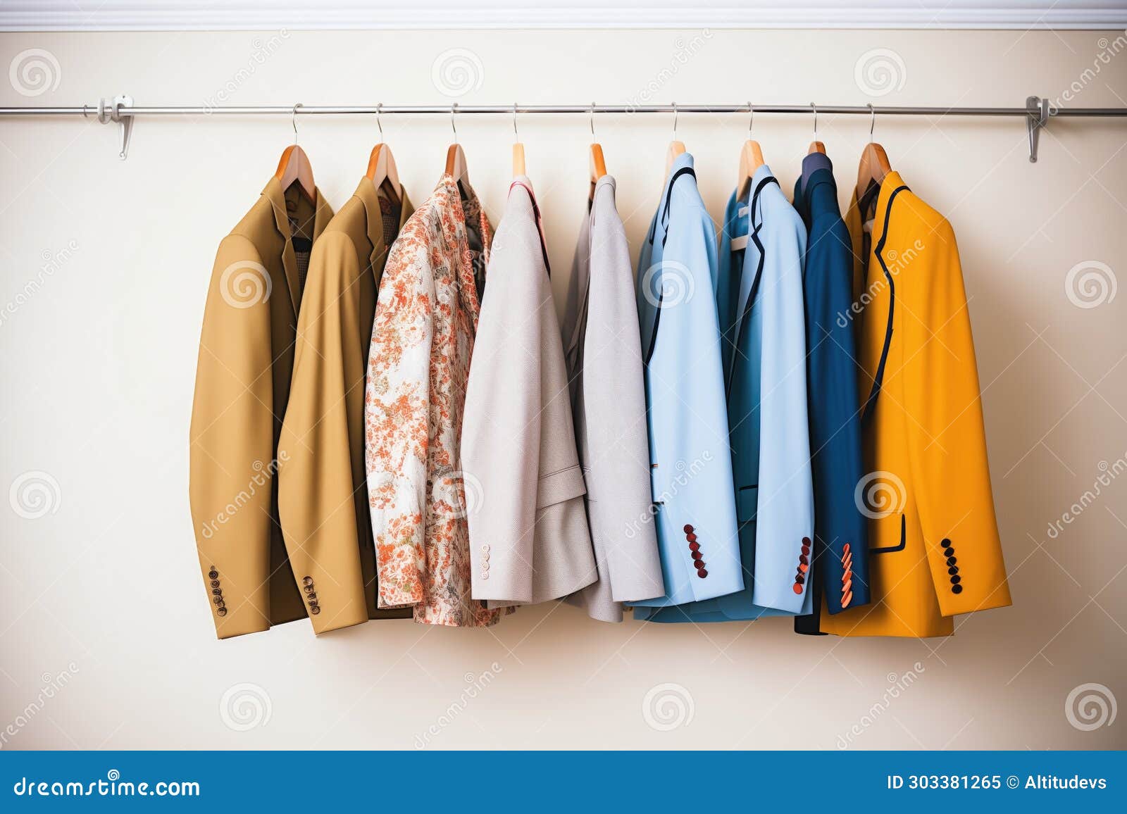 Row Of Men Suit Jackets On Hangers Royalty-Free Stock Photo ...