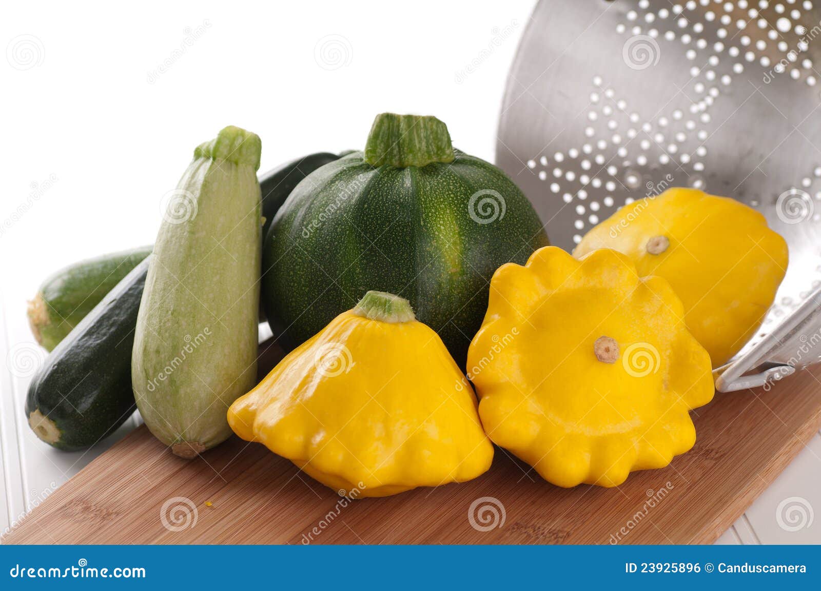 Various Summer Squash Against White Background Stock Photo - Image of ...