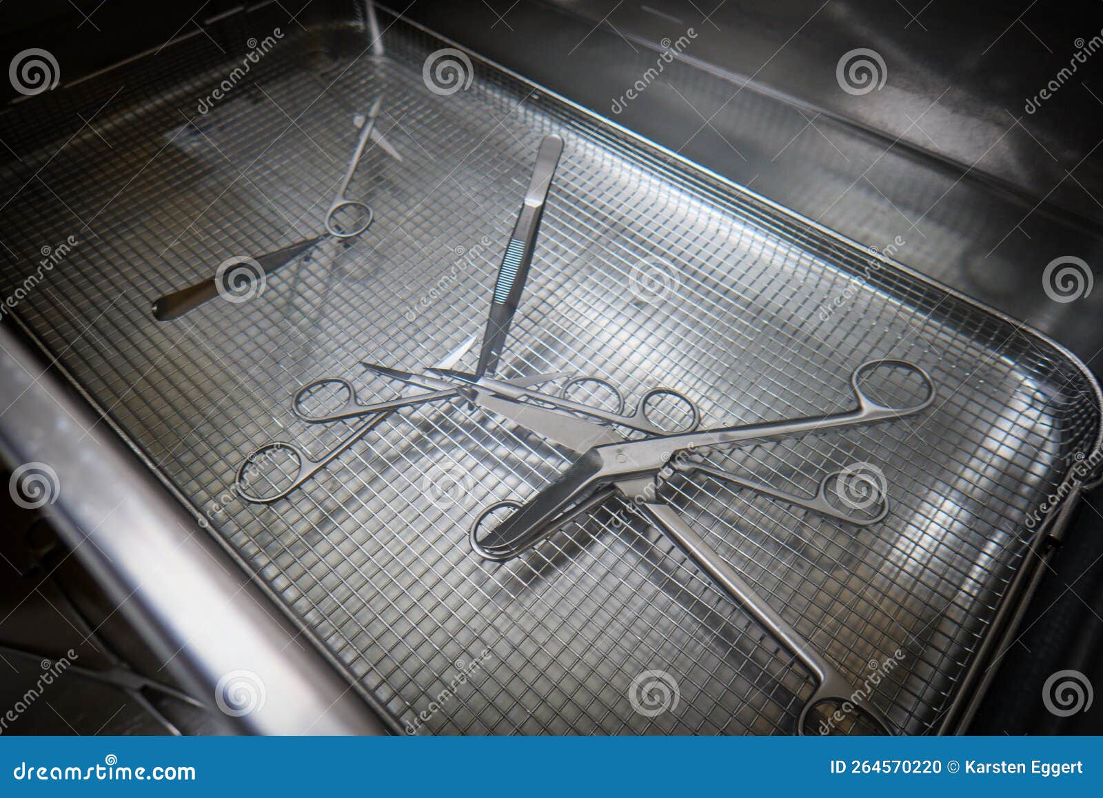 Many Surgical Instruments are Cleaned in an Ultrasonic Bath Stock Photo ...
