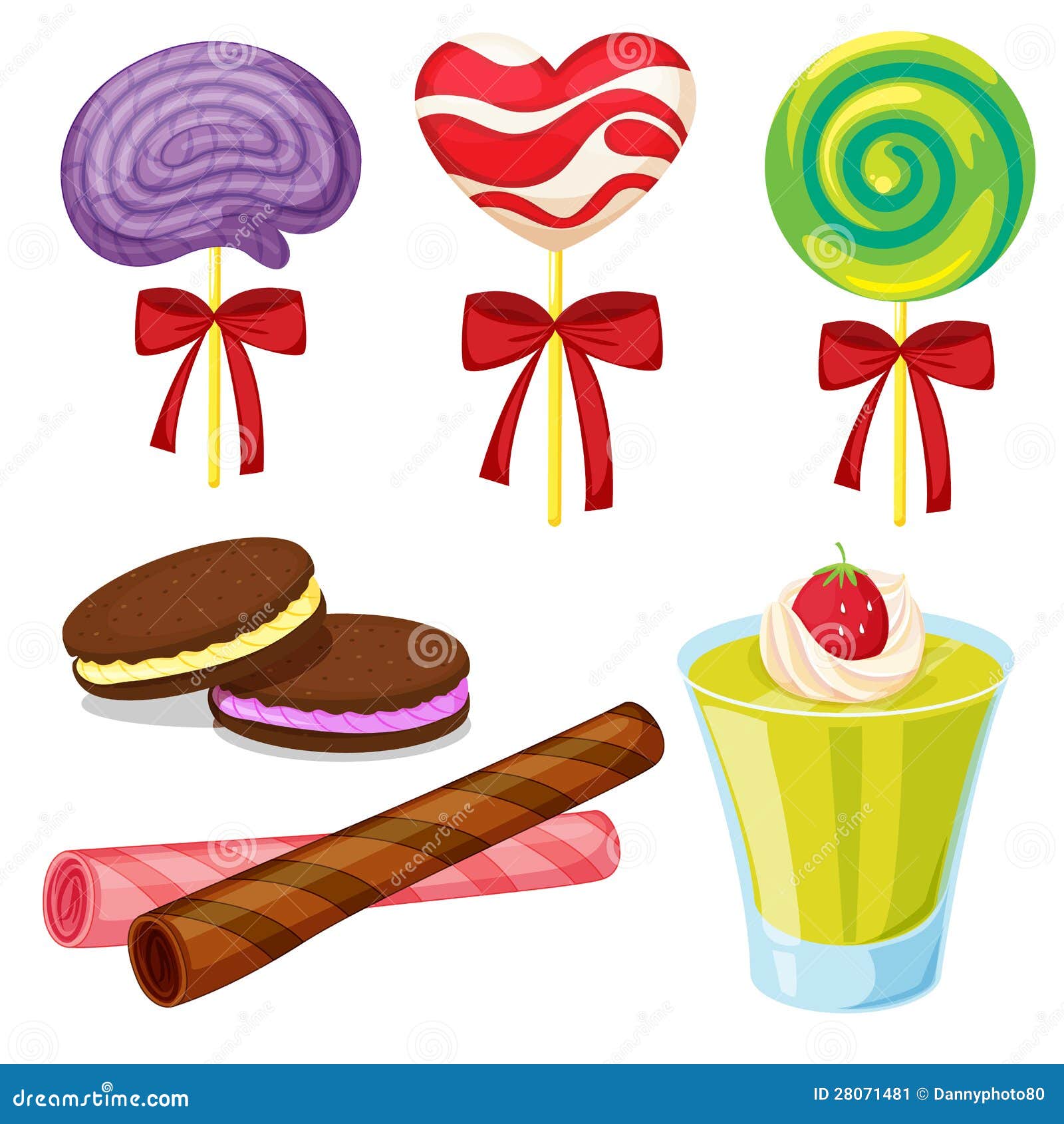 Various sweets stock illustration. Illustration of cartoon - 28071481