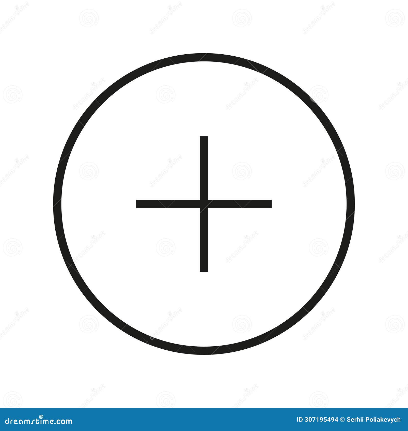 A Plus Sign in a Circle on a White Background Stock Vector ...