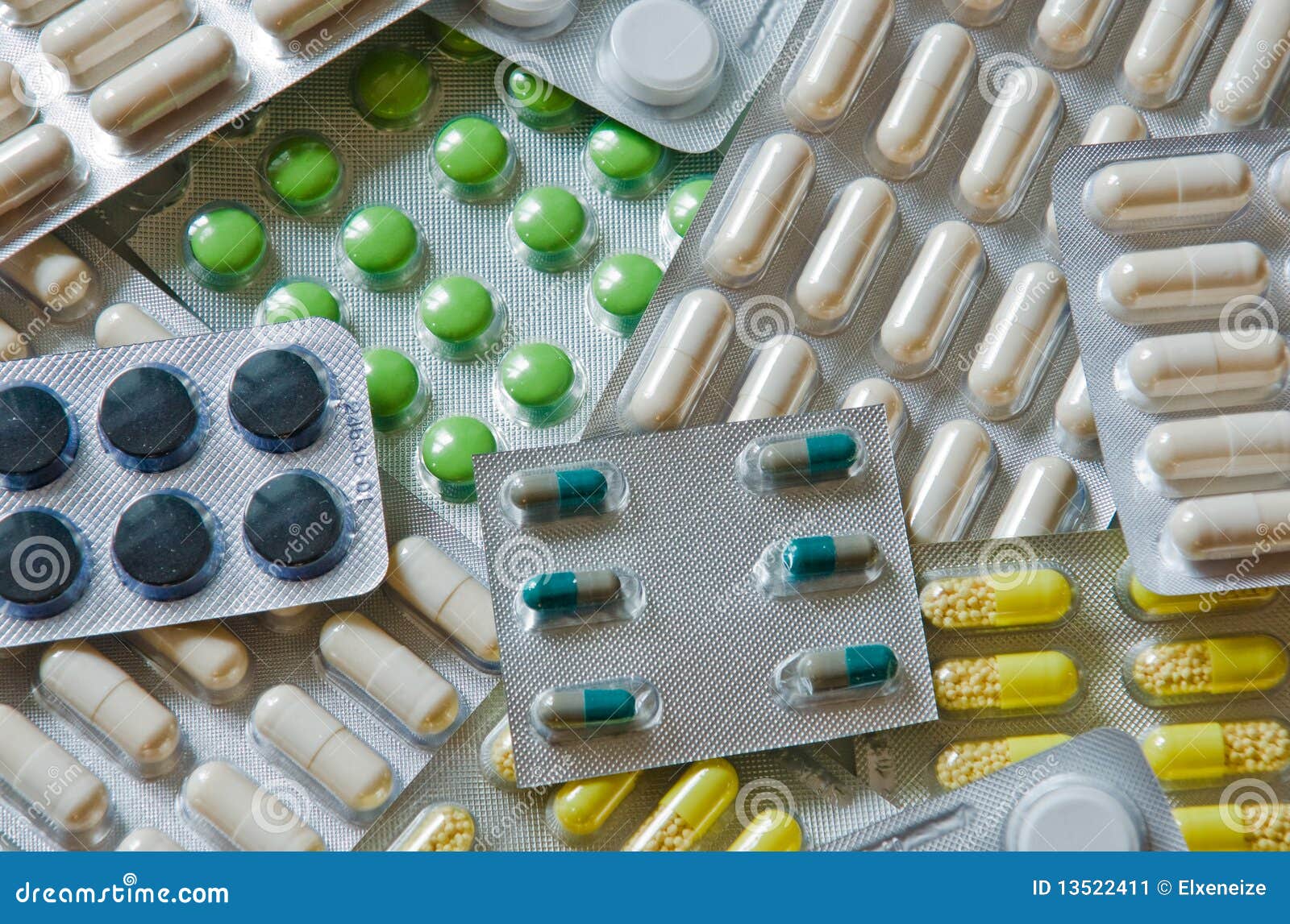 Various tablet packs stock image. Image of assortment - 13522411