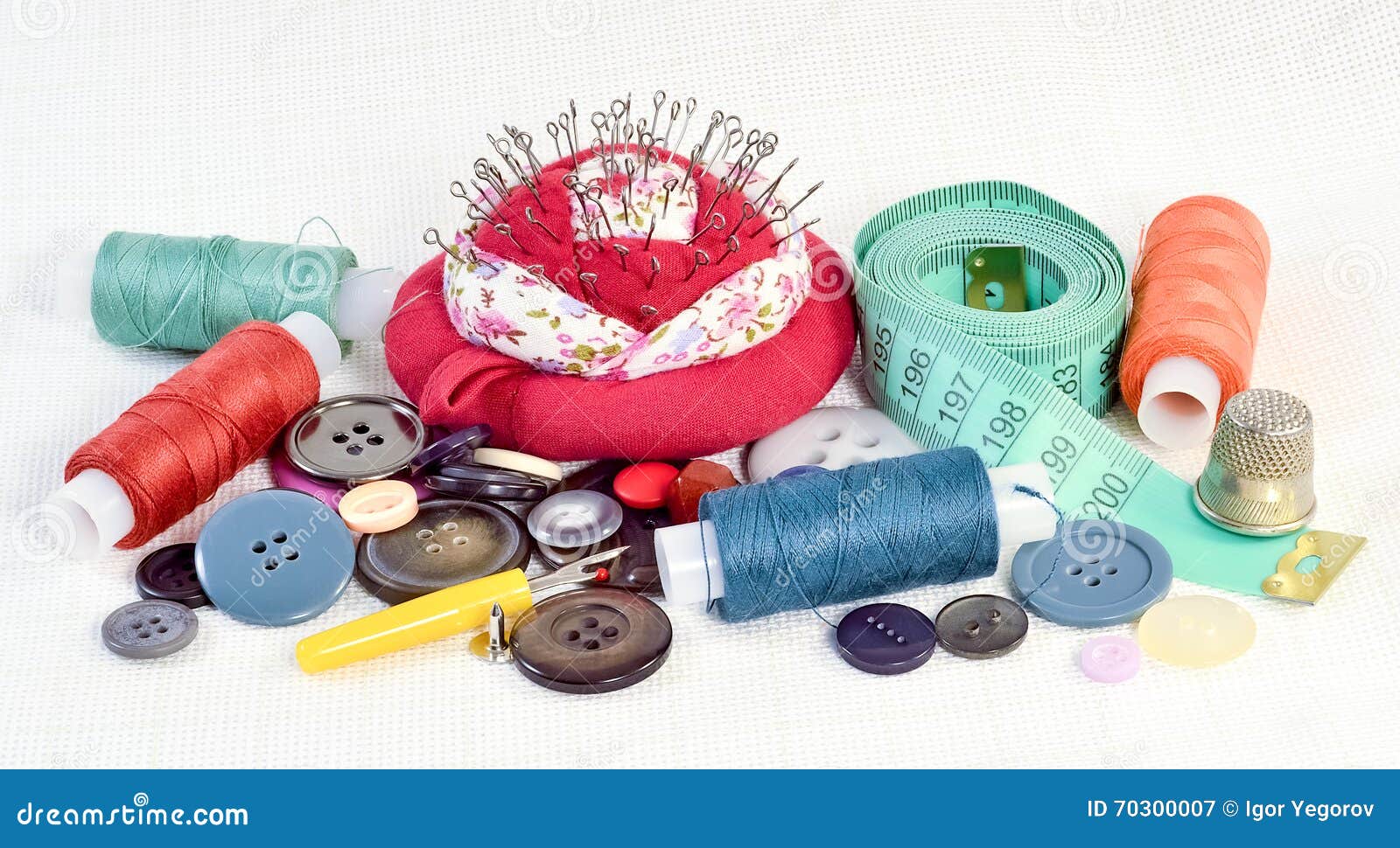 Various Tailoring Tools for the Repair Stock Image - Image of needle ...