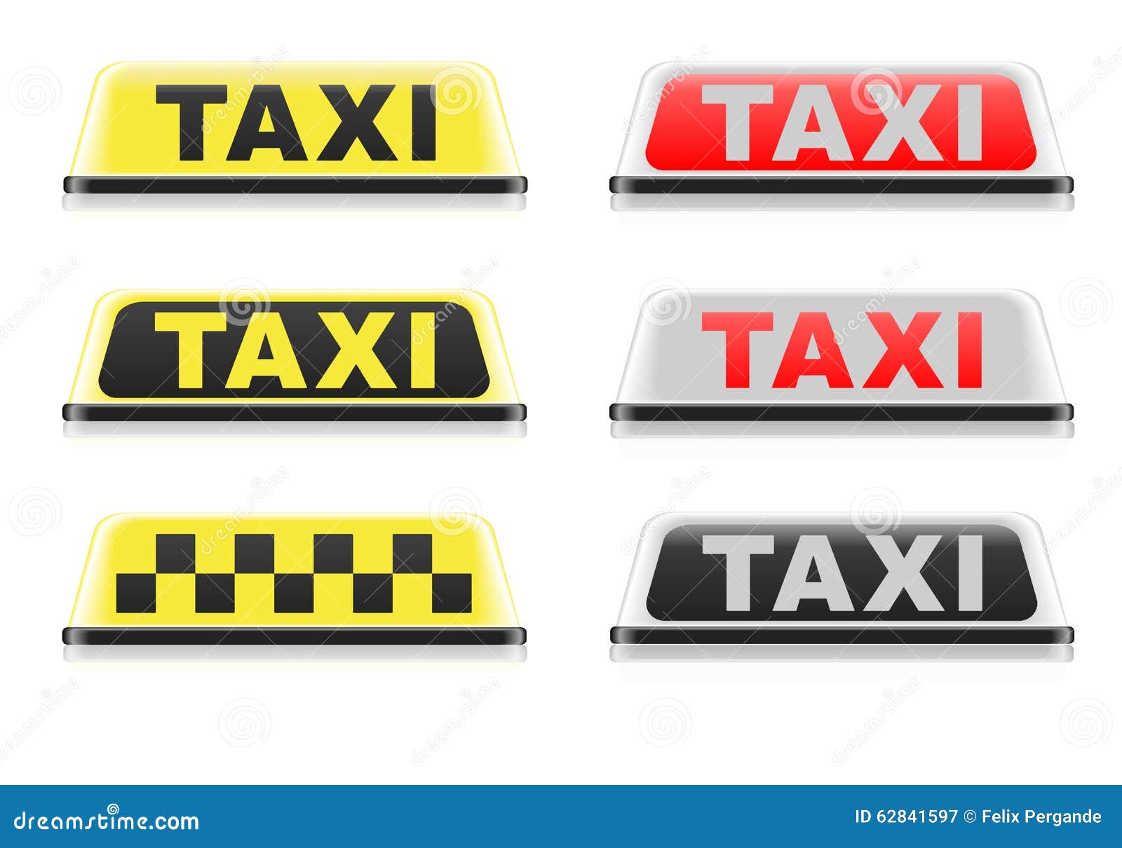 Various Taxi Signs stock illustration. Illustration of service - 62841597