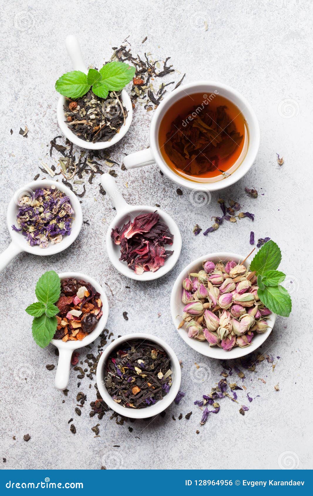 Various Tea. Black, Green and Red Tea Stock Photo - Image of natural ...