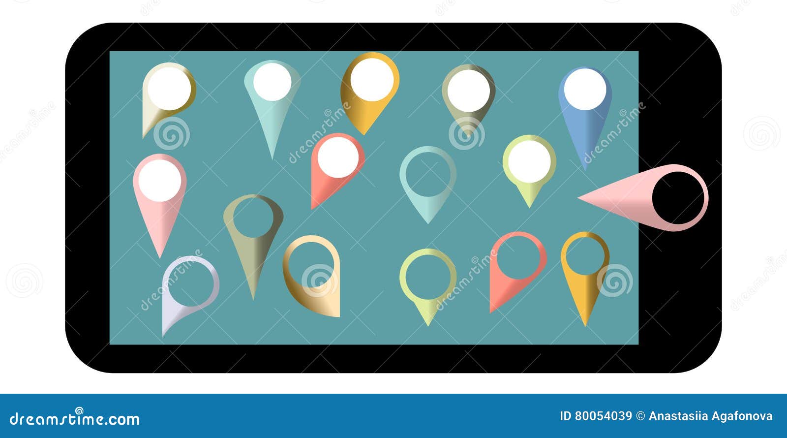 Various Templates for Gps Navigation Stock Vector - Illustration of ...