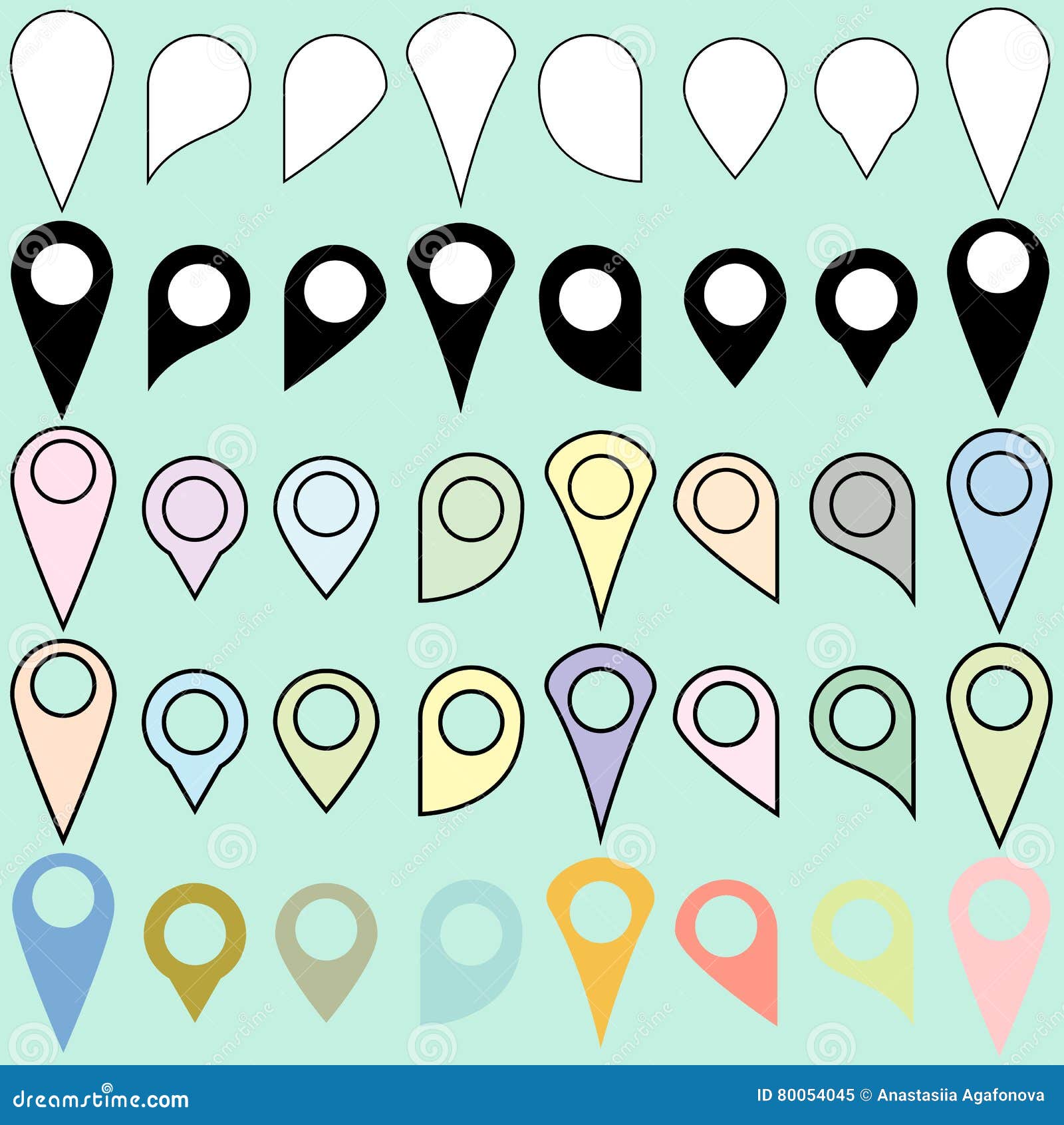 Various Templates for Gps Navigation Stock Vector - Illustration of ...