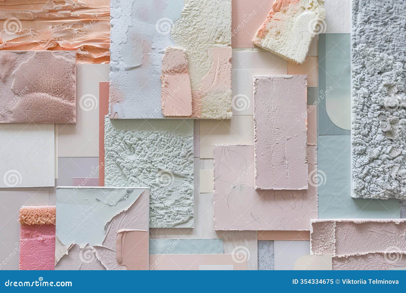 Various Textured Fabric and Color Swatches Arranged on a Flat Surface ...