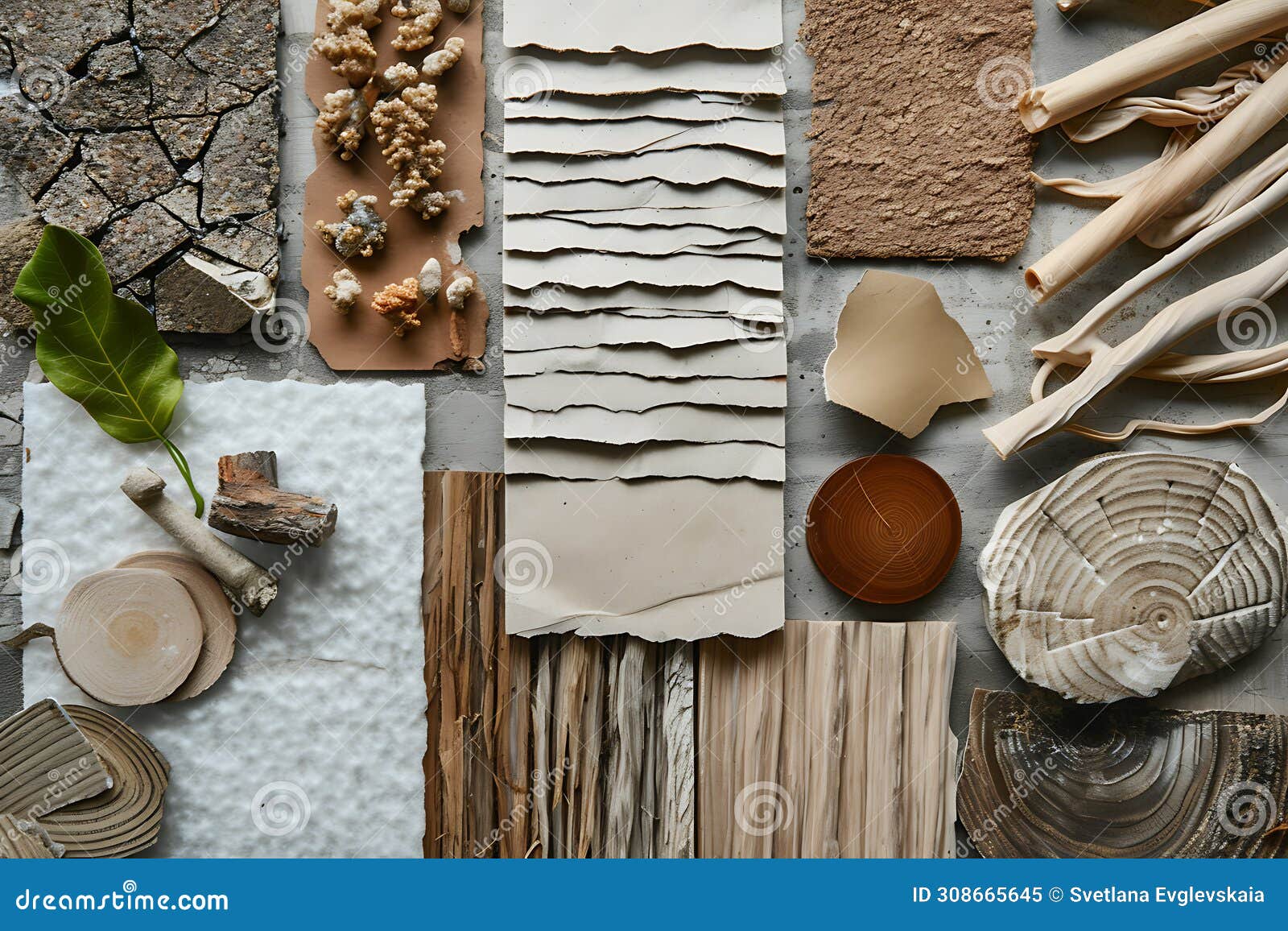 Various Textured Material Samples for Interior Design Stock Image ...