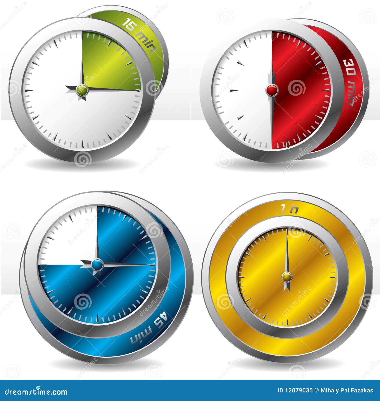 Various timers stock vector. Illustration of measure - 12079035