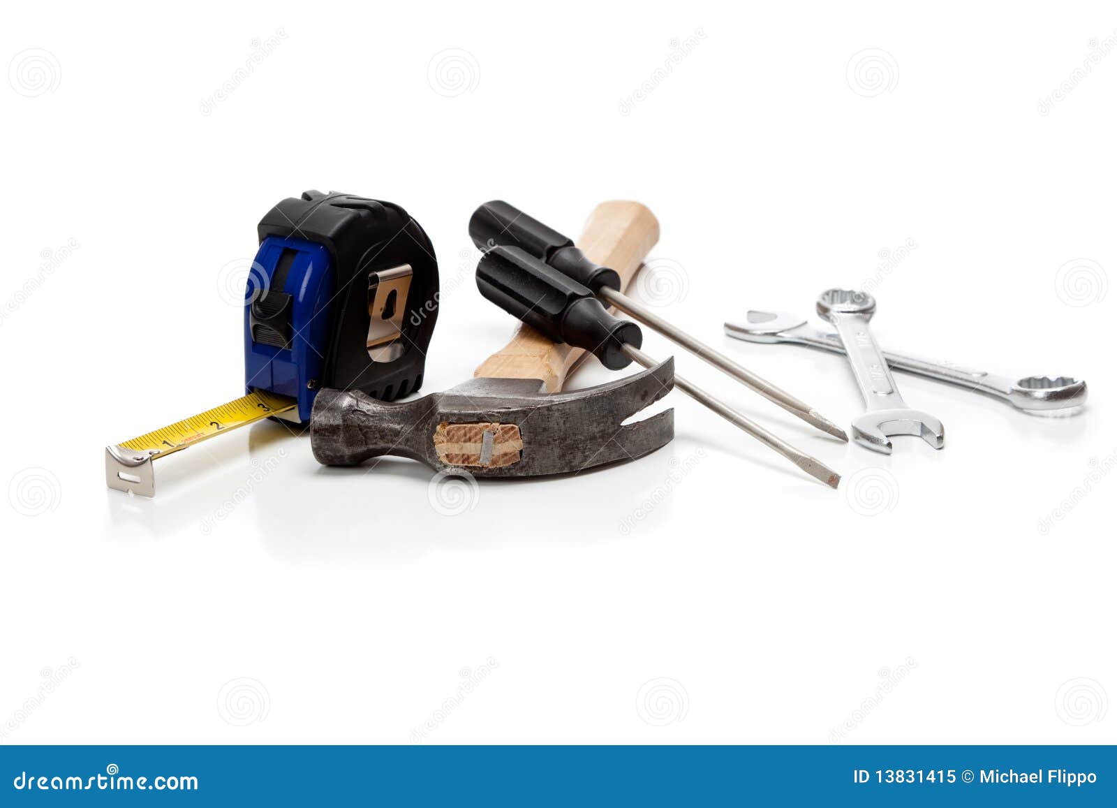 Various Tools on a White Background Stock Image - Image of color ...
