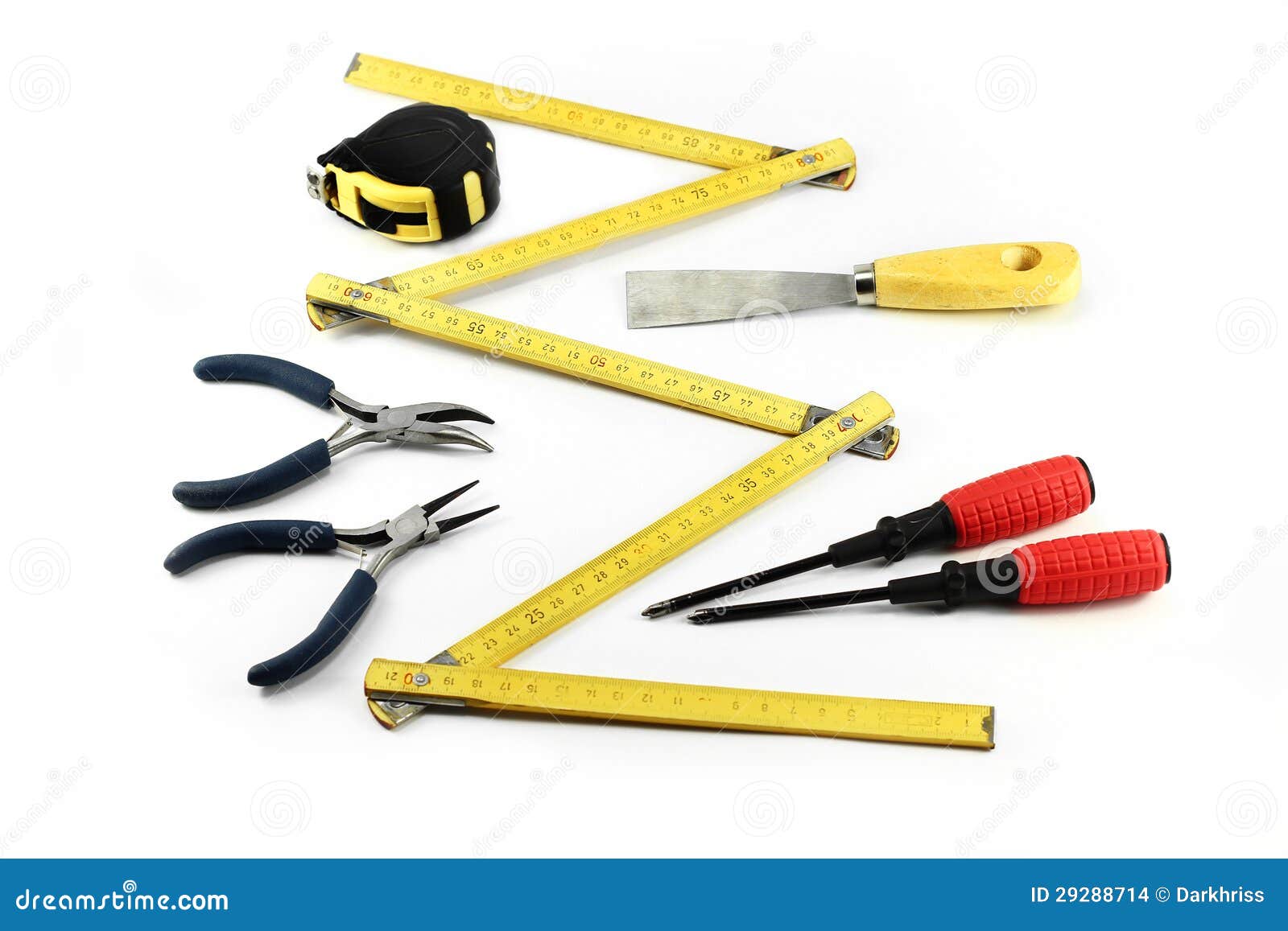 Various Tools on White Background Stock Photo - Image of mechanical ...