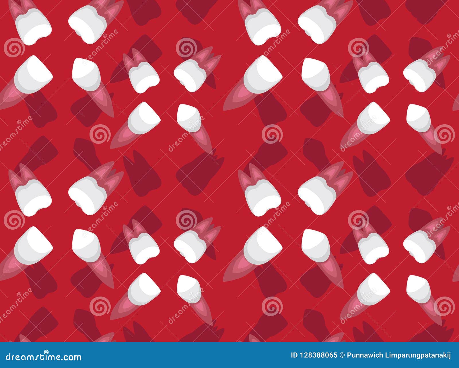 Various Tooth Type Background Seamless Wallpaper Stock Vector ...
