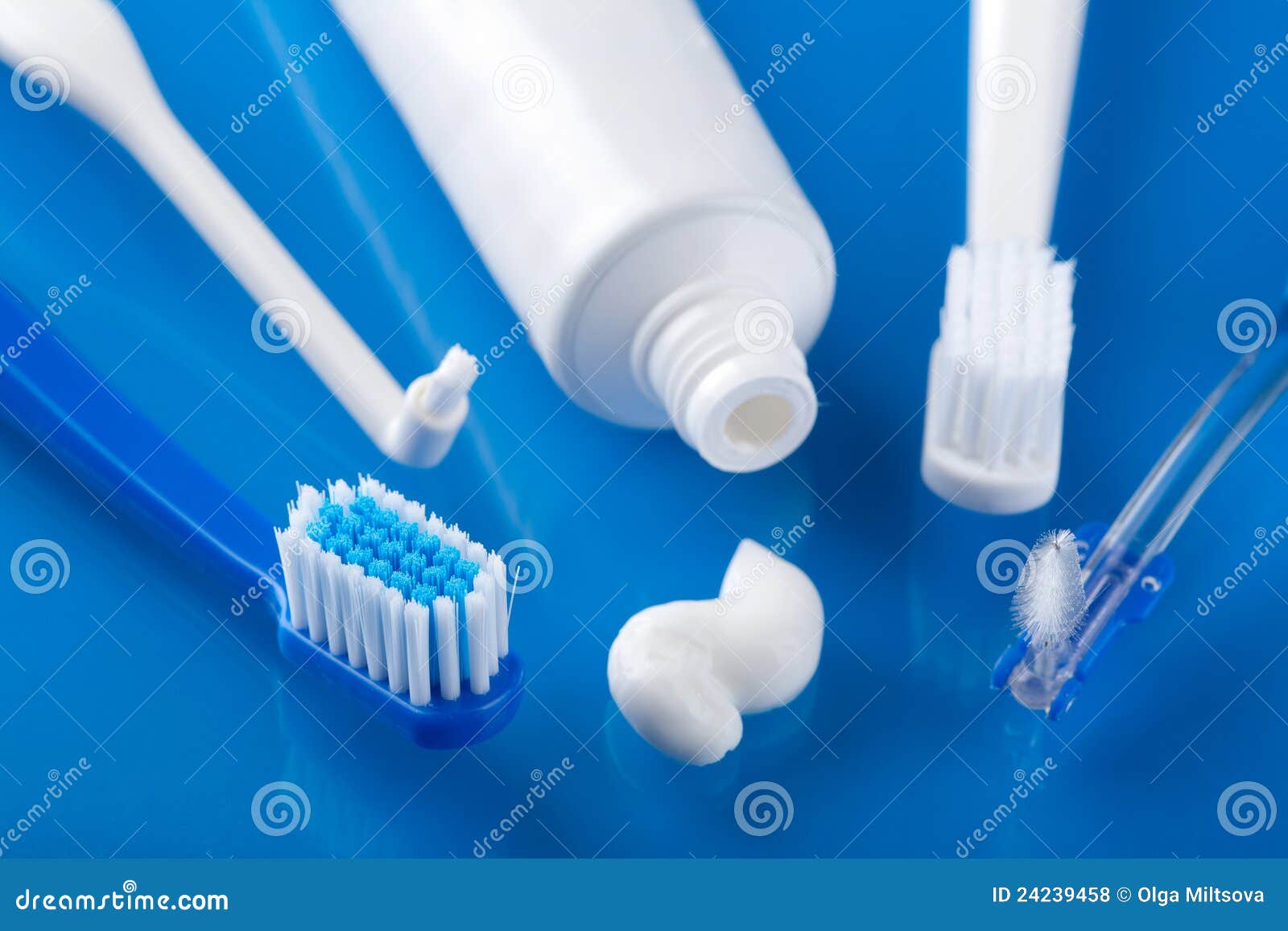 Various Toothbrushes and Paste Stock Photo - Image of dentist, healthy ...