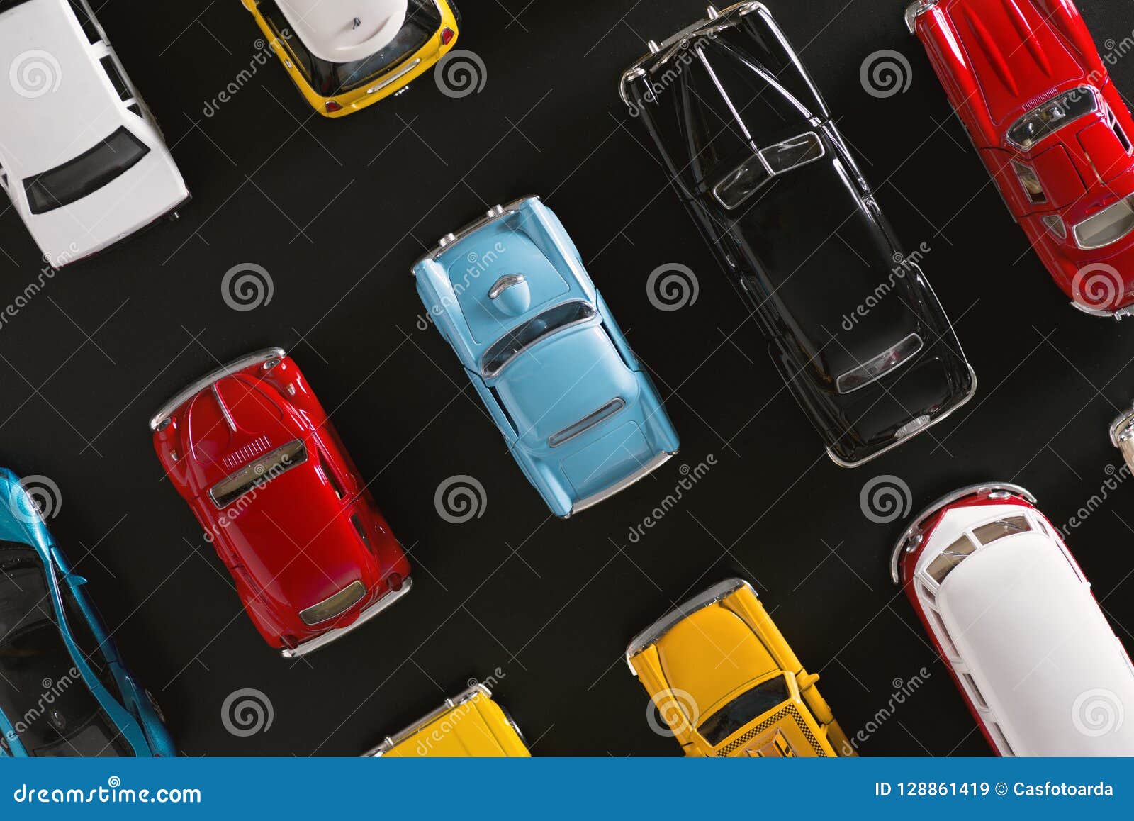 Various Toy Cars from Top View. Editorial Stock Image - Image of ...
