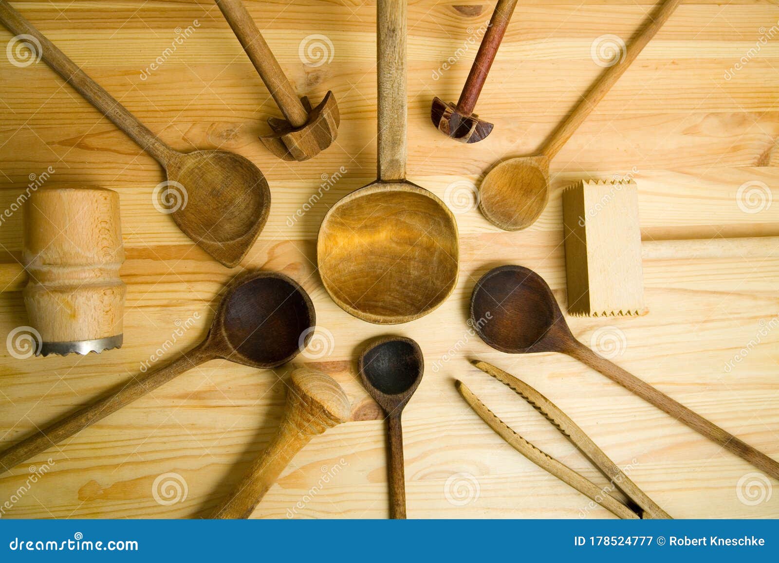 Various Traditional Kitchen Tools Stock Image - Image of symbol ...