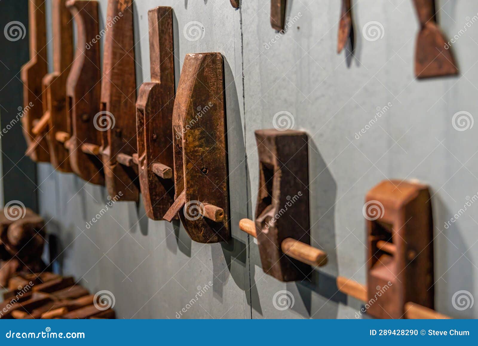 Various Traditional Woodworking Tools Close-up Stock Photo - Image of ...