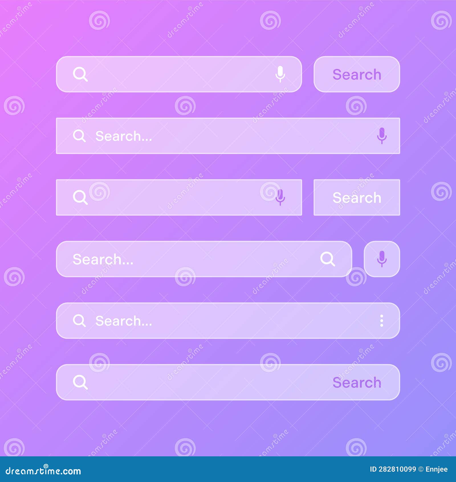 Various Transparent Search Bar Templates. Internet Browser Engine With ...