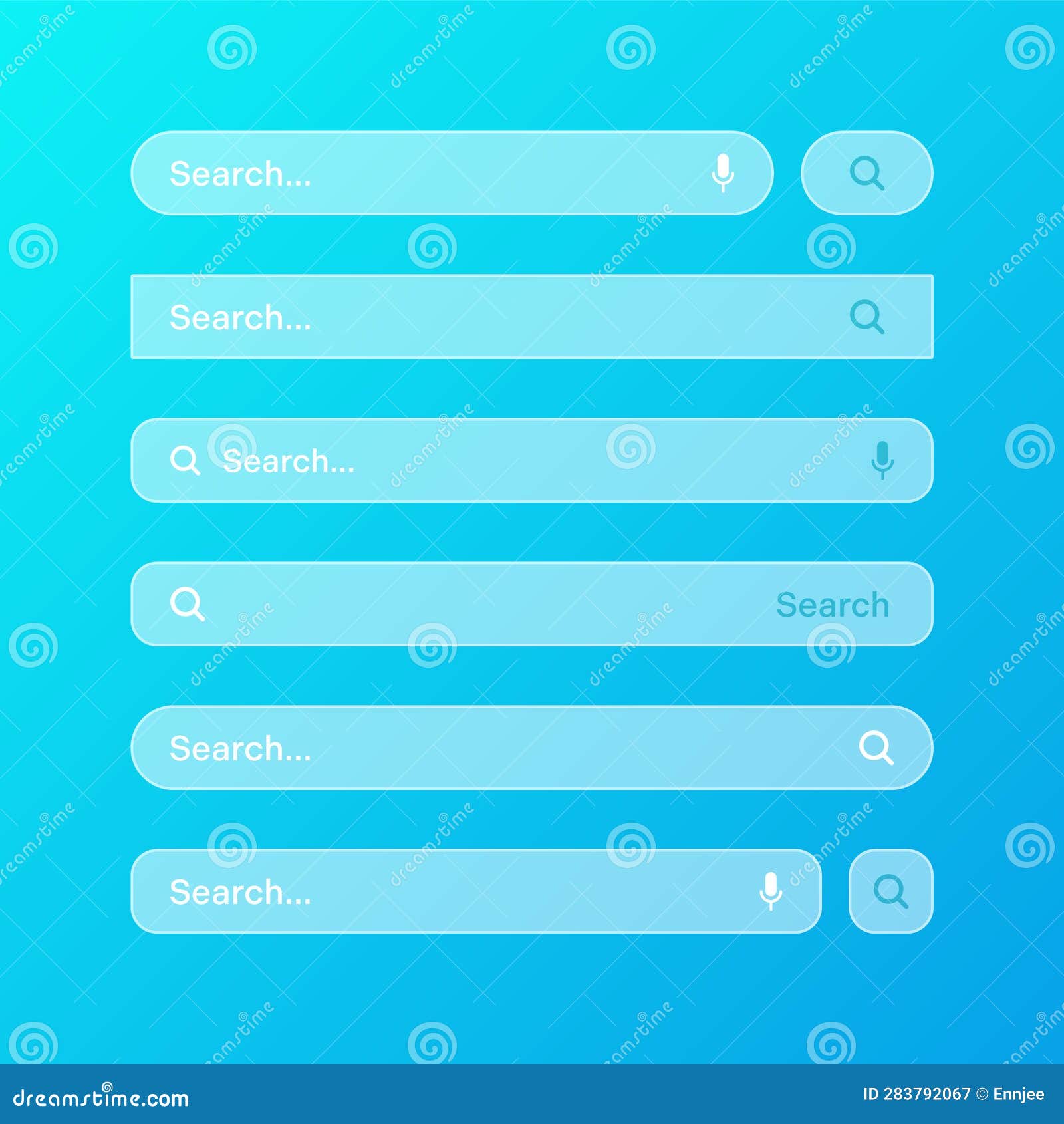 Various Transparent Search Bar Templates. Internet Browser Engine with ...