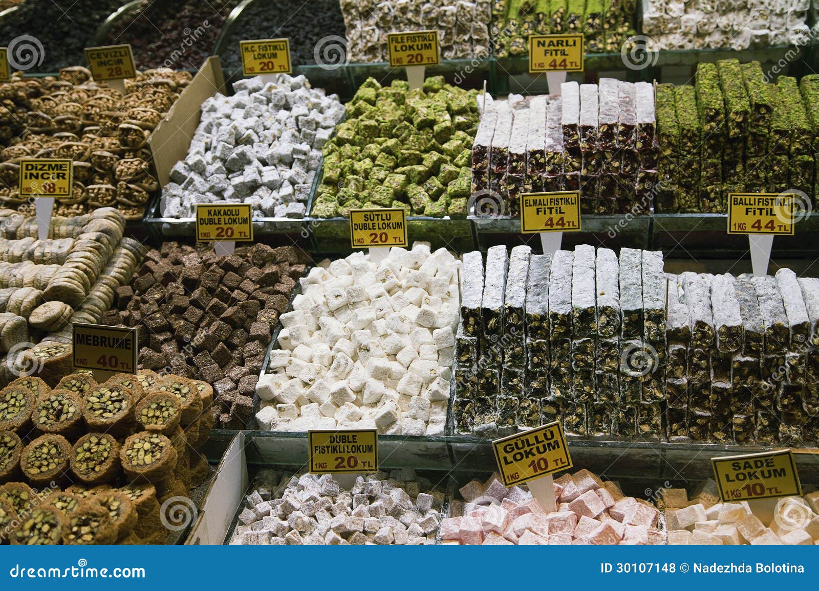 Turkish bazaar stock photo. Image of baklava, baklawa - 30107148