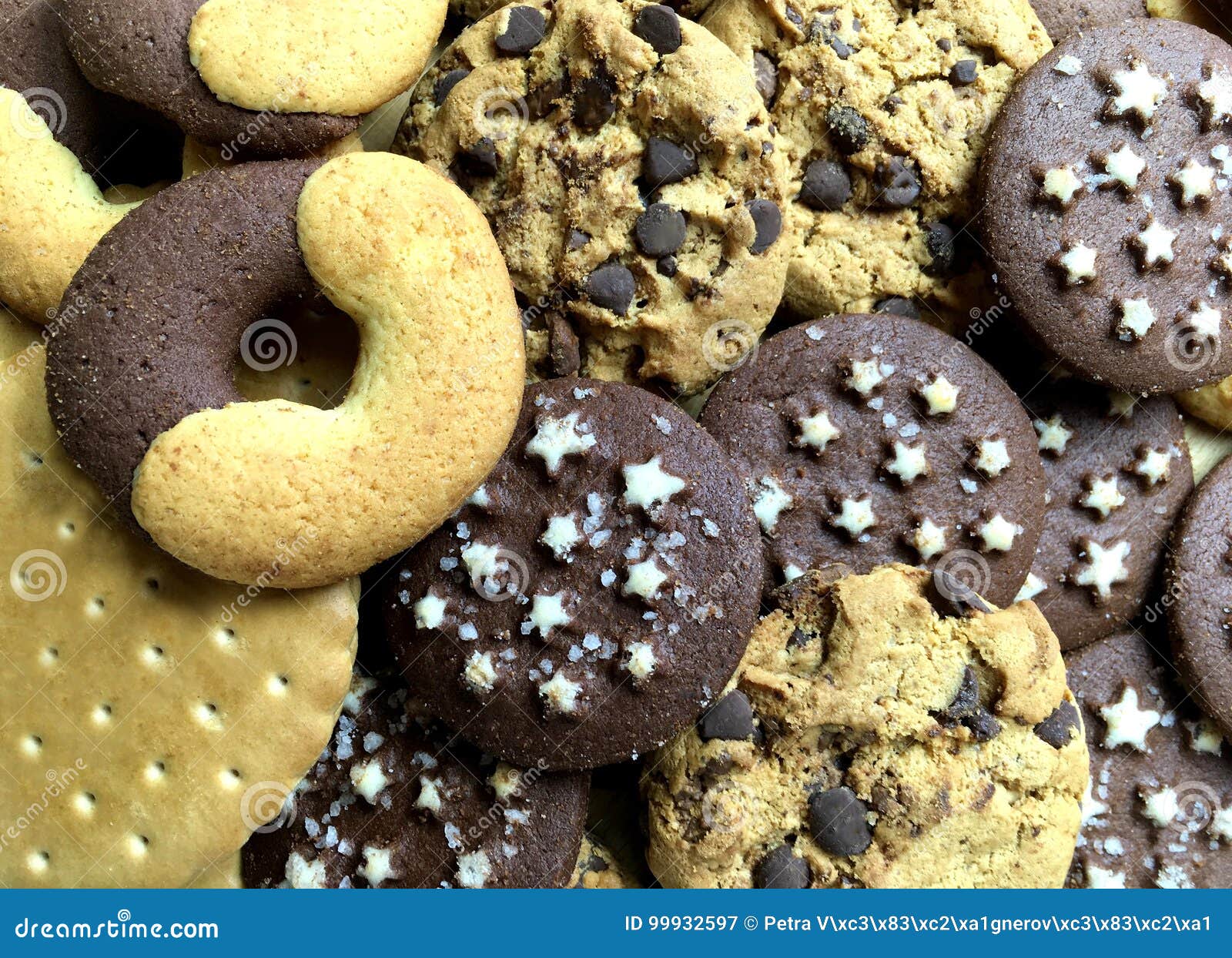 Various Type of Biscuits. Top View. Stock Image - Image of macro, fresh ...