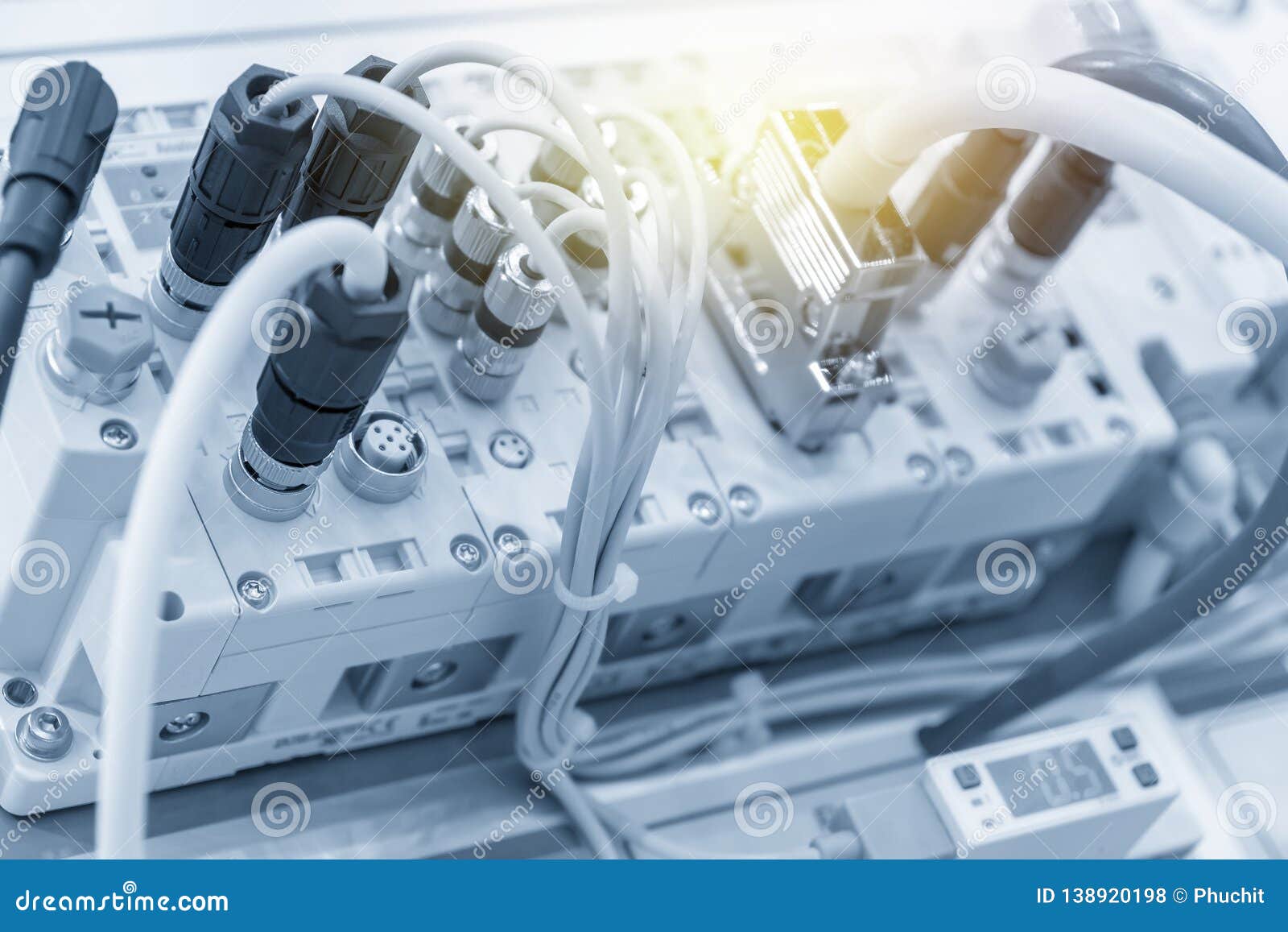The Various Type of Connector on the Control Box. Stock Photo - Image ...