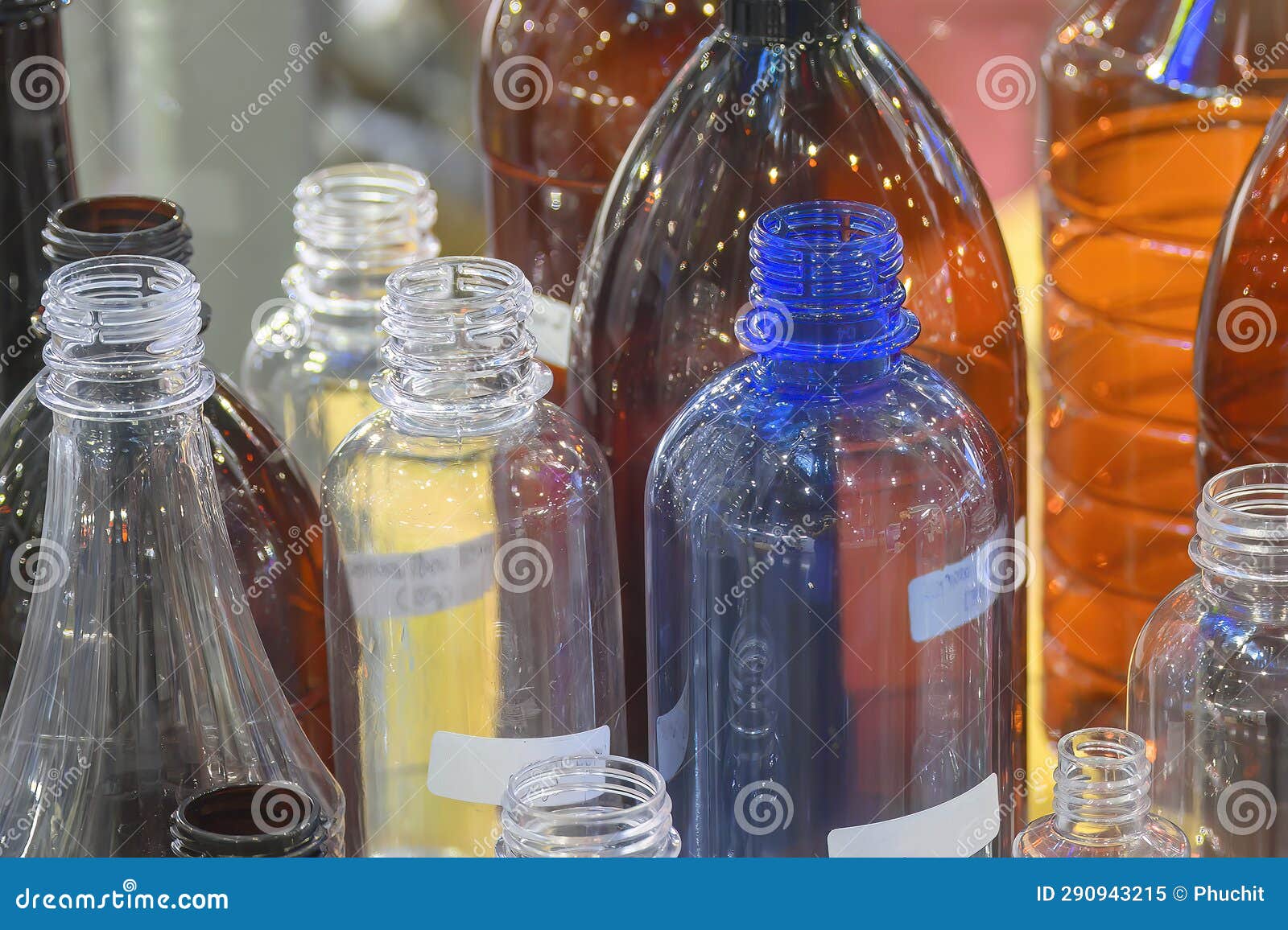 The Various Type of Plastic Bottles Container Stock Image - Image of ...
