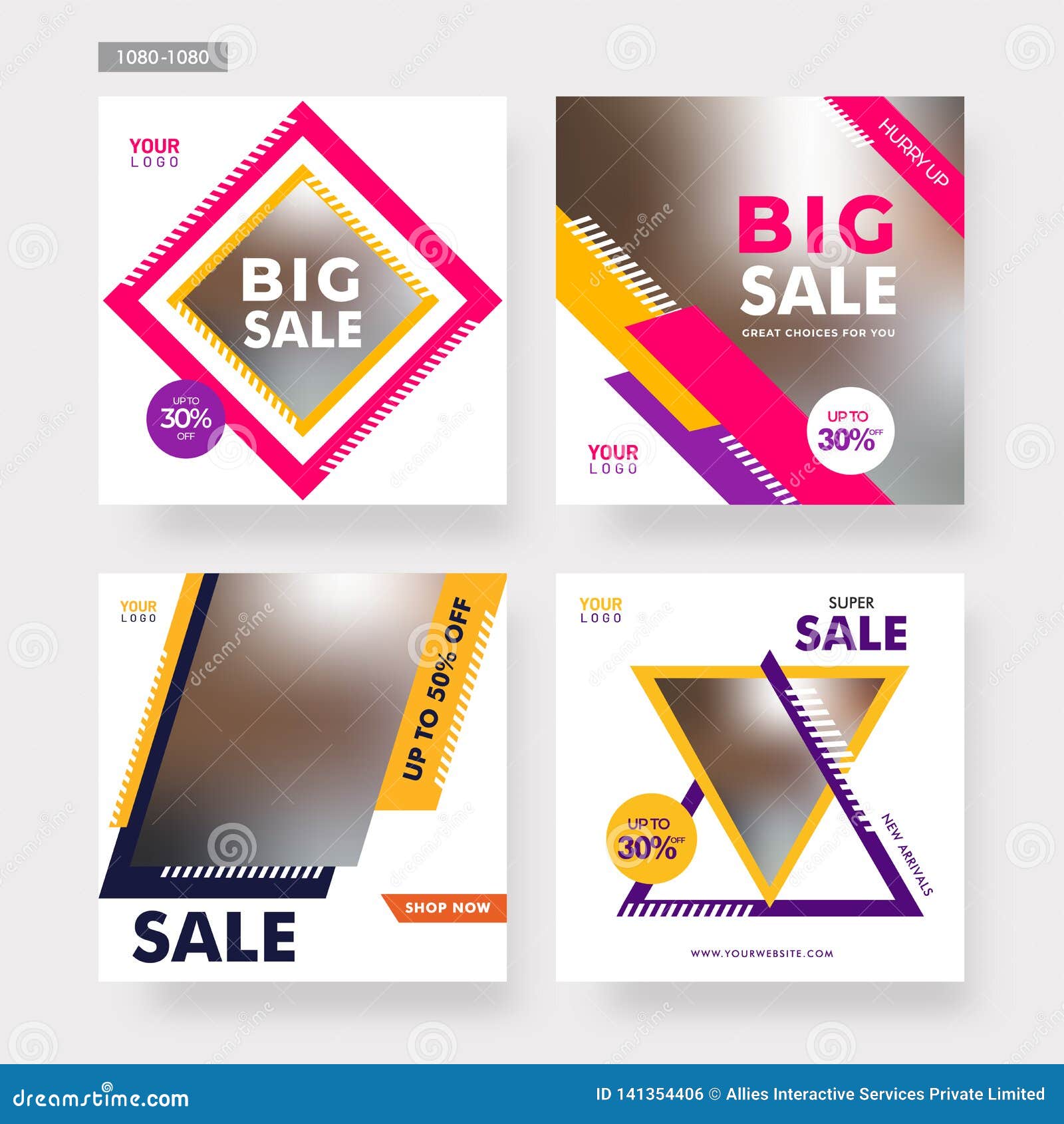 Various Type Sale Template or Poster Design with Different Discount ...