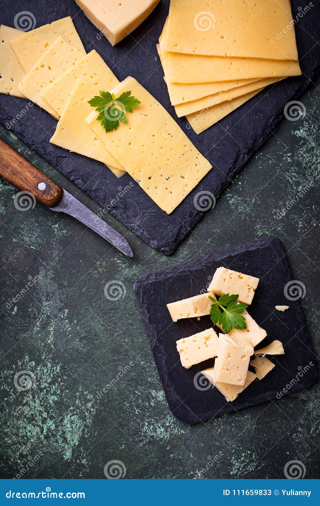 Various Type of Sliced Cheese Stock Image - Image of piece, nutrition ...