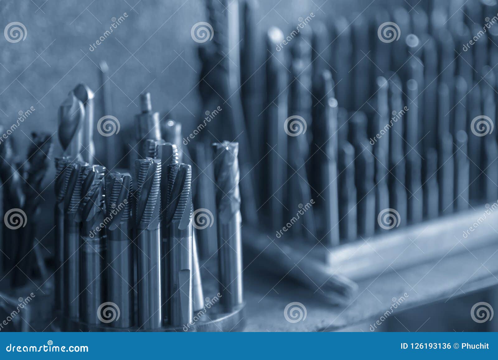 The Various Type of Tapping Tool for CNC Machine. Stock Photo - Image ...