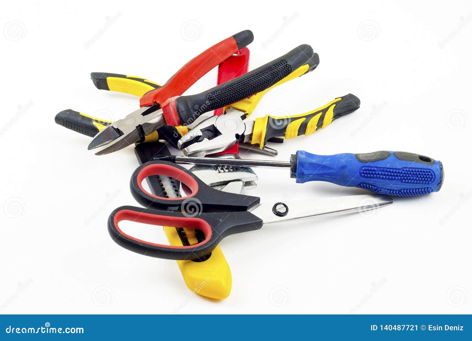 Various Type of Tools on White Background Stock Image - Image of wood ...