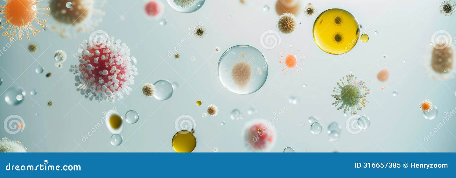Various Types of Bacteria Under a Microscope Stock Image - Image of ...