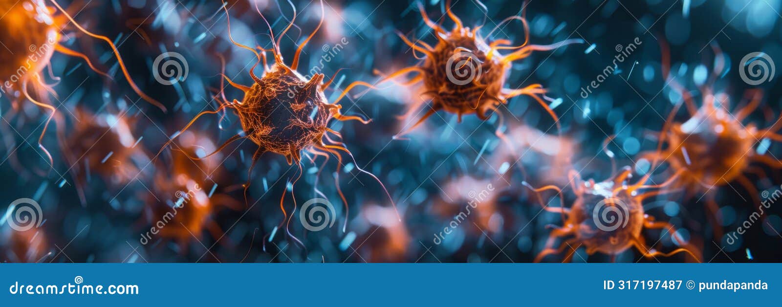 Various Types of Bacteria Under a Microscope Stock Image - Image of ...