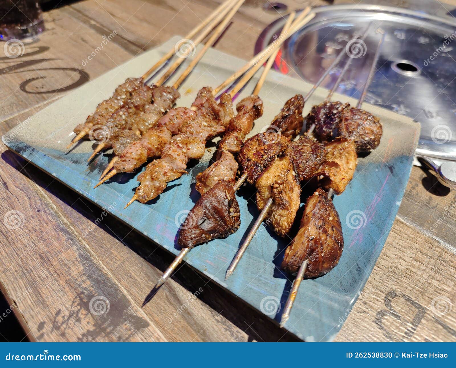 Various Types of Bbq Skewers Stock Photo - Image of skewers, mushroom ...