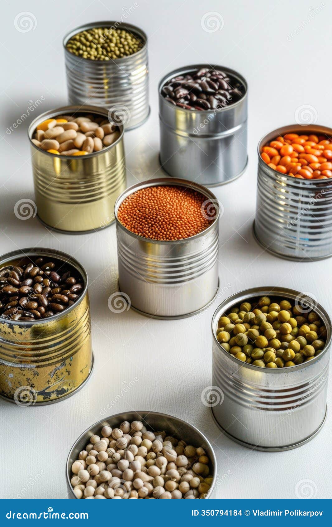 Various Types of Beans in Tin Cans, Versatile for Food and Cooking ...