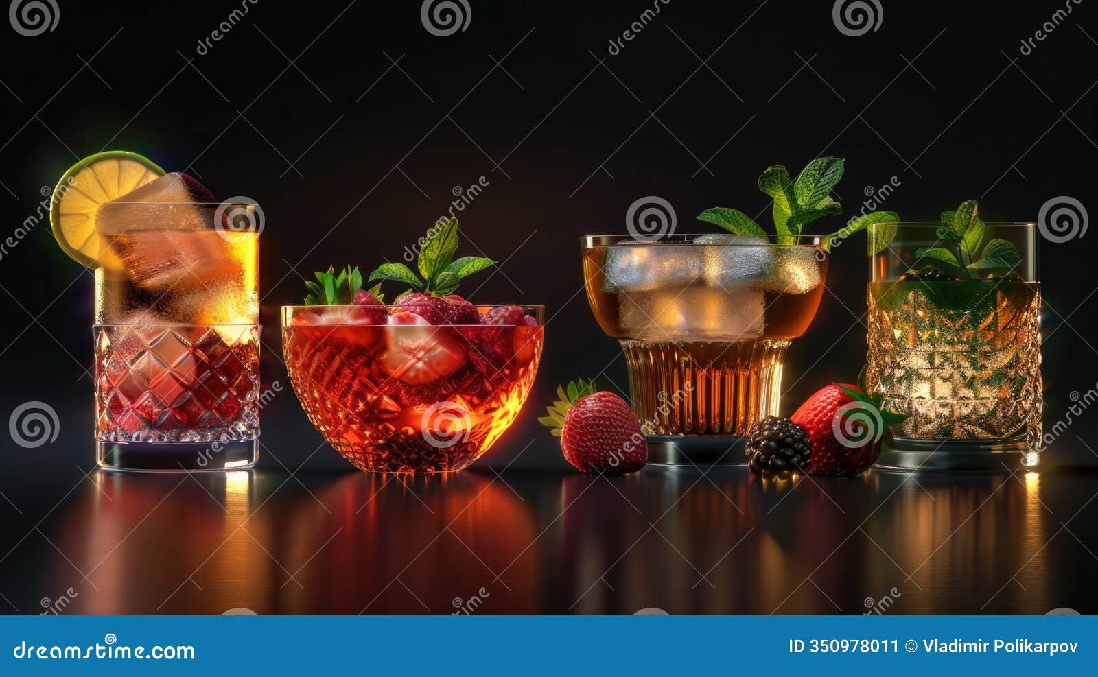 Various Types of Beverages in Glassware, Suitable for Bar or Restaurant ...