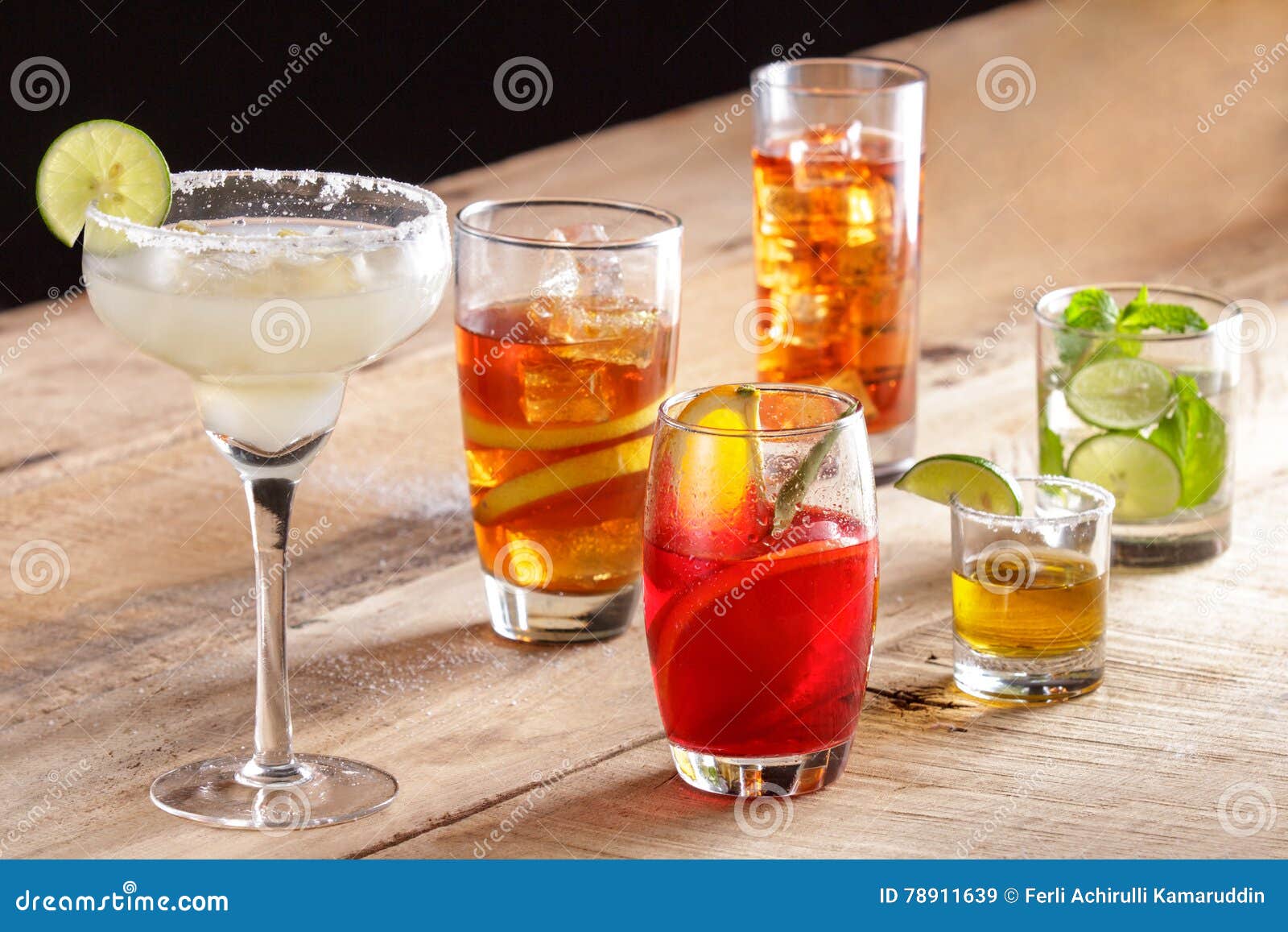 Various Types of Beverages for Refreshments Stock Image - Image of cube ...