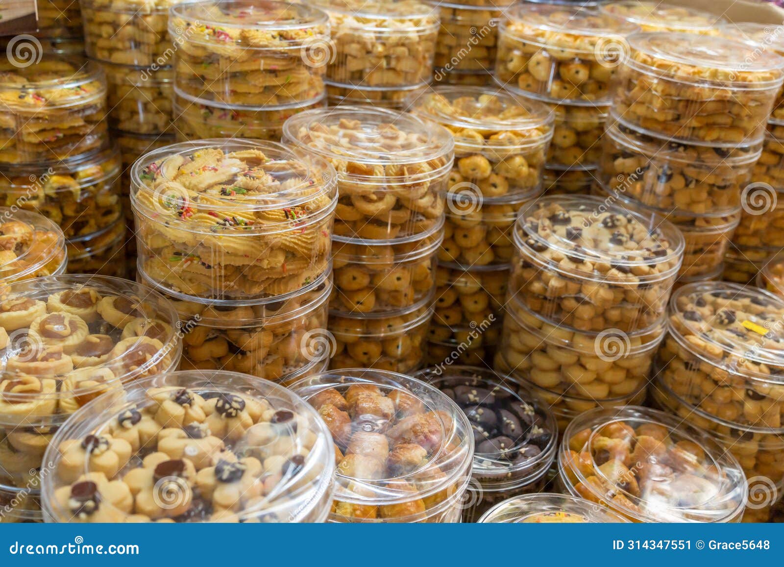 Various Types of Biscuits Selling at the Stall Stock Image - Image of ...