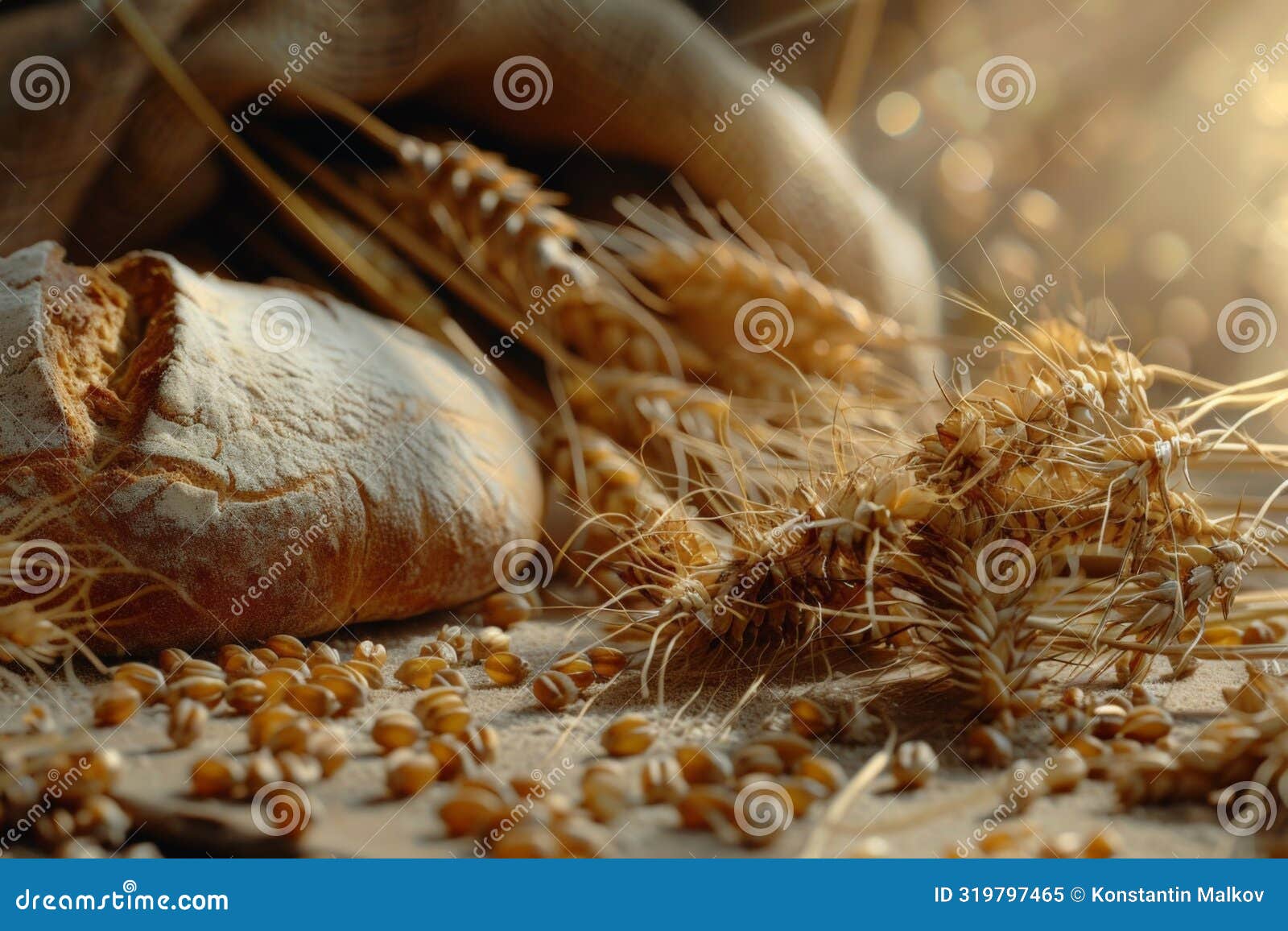 The Concept of Baking Bread. Various Breads and Wheat Varieties ...