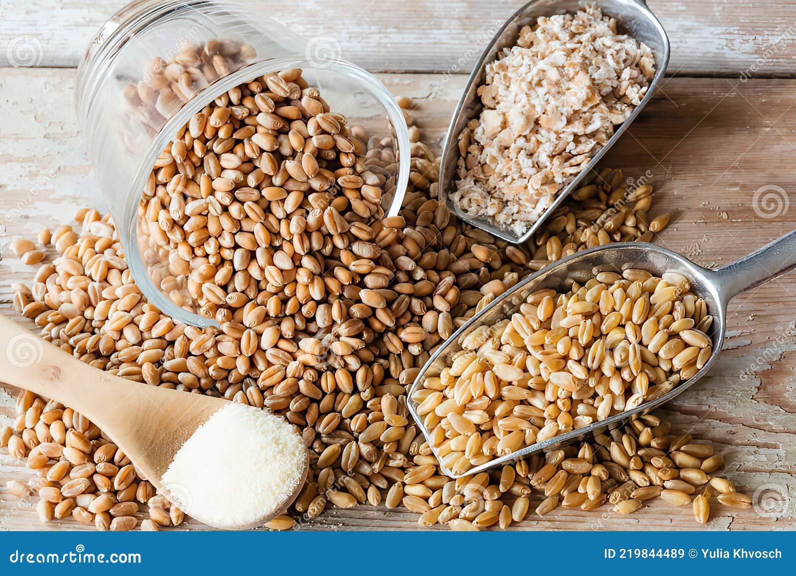 Various Types of Cereals on the Table, Top View. Stock Image - Image of ...