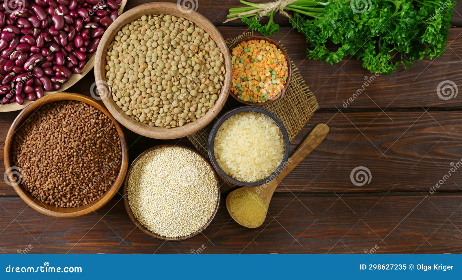 Various types of cereals stock image. Image of abundance - 298627235