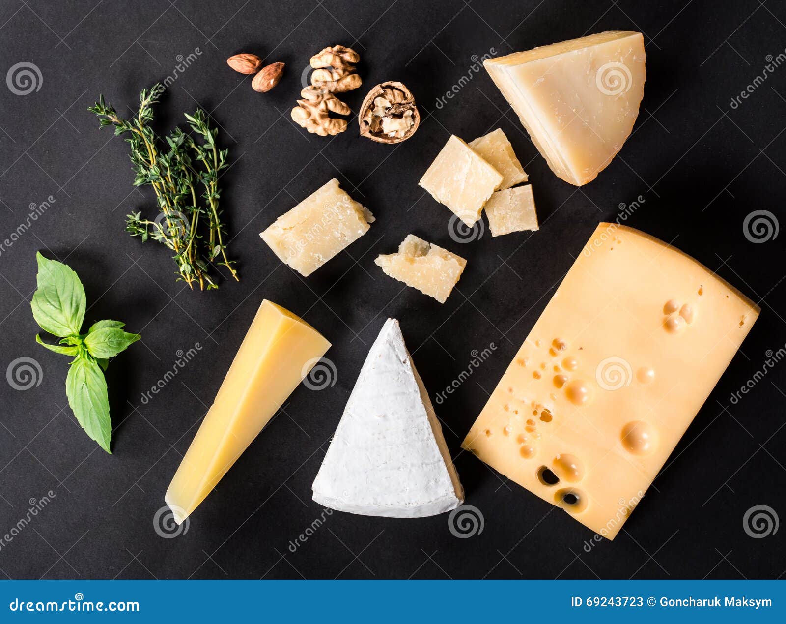 Various types cheese stock image. Image of parmesan, blue - 69243723